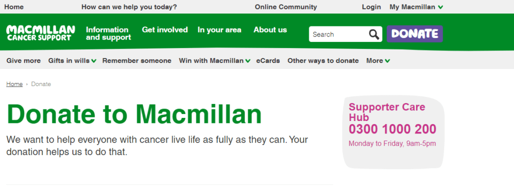 Macmillan Donation At Christmas - Training & Testing Services